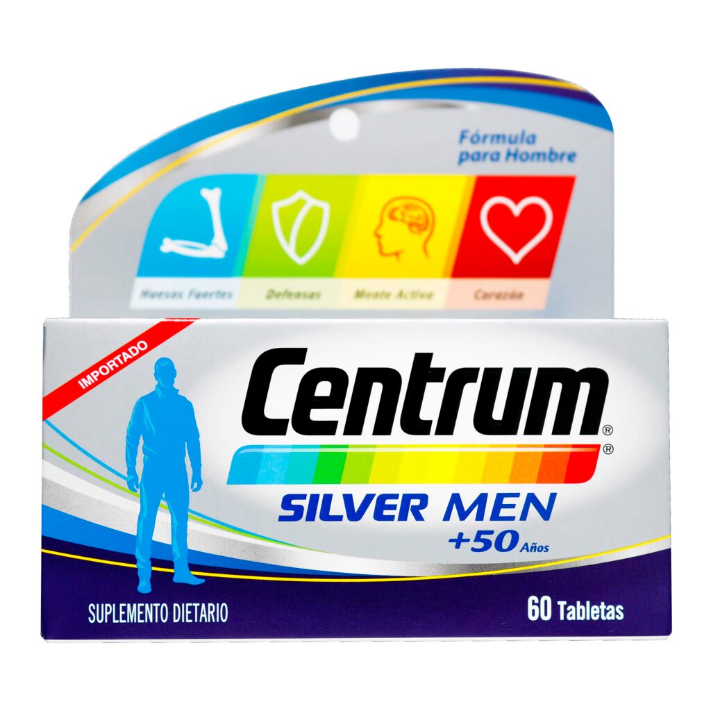 Centrum Silver Men +50 Años x 60 tabletas - Drogueria Nueva