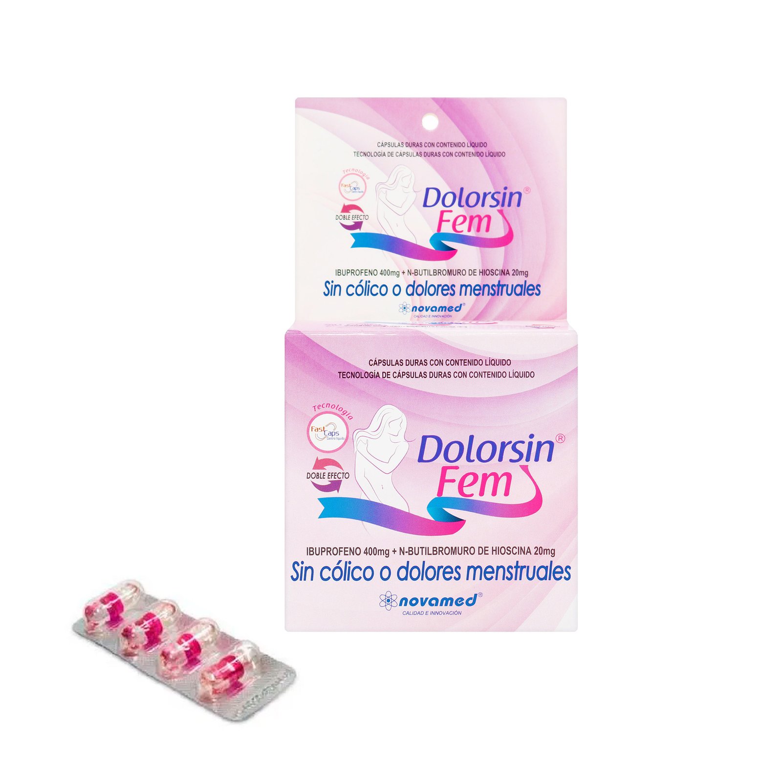 Dolorsin Fem Blister x 4 cápsulas | Alivio rápido del cólico menstrual ...