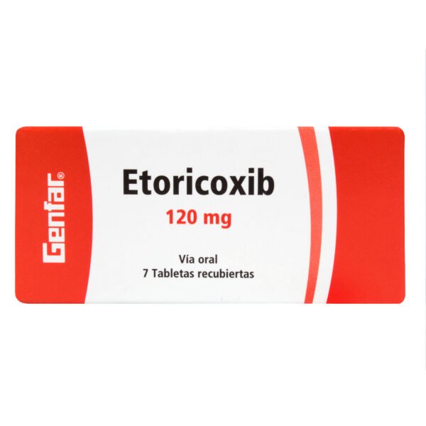 Etoricoxib 120 mg 7 tabletas | Alivio intenso para dolor e inflamación ...